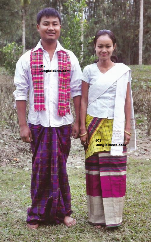 Tai Phake couple wearing their traditional attire at a local Tai Phake ...